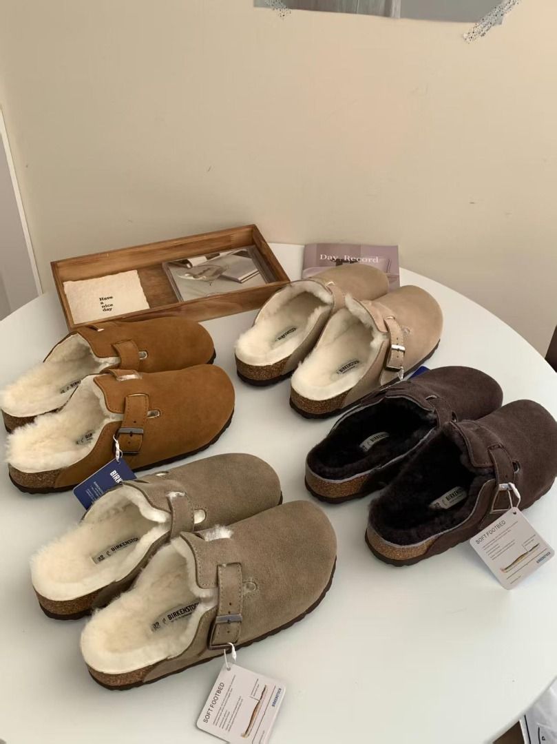 Birkenstock Boston Shearling Clogs, Women's Fashion, Footwear ...