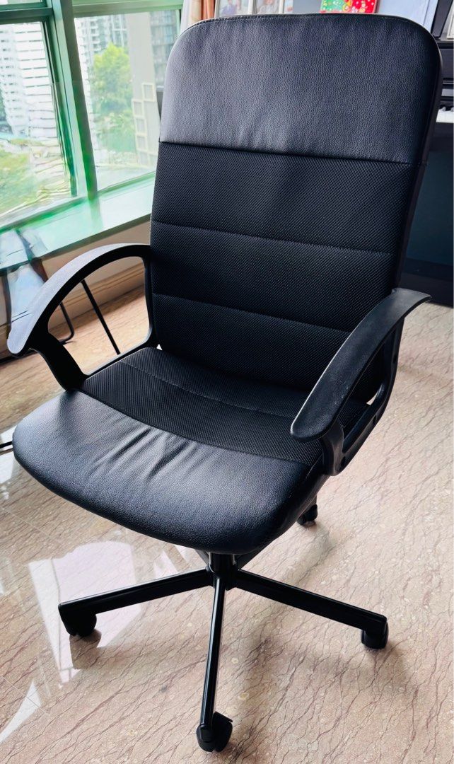 Black Ergonomic Office Chair, Furniture & Home Living, Furniture ...