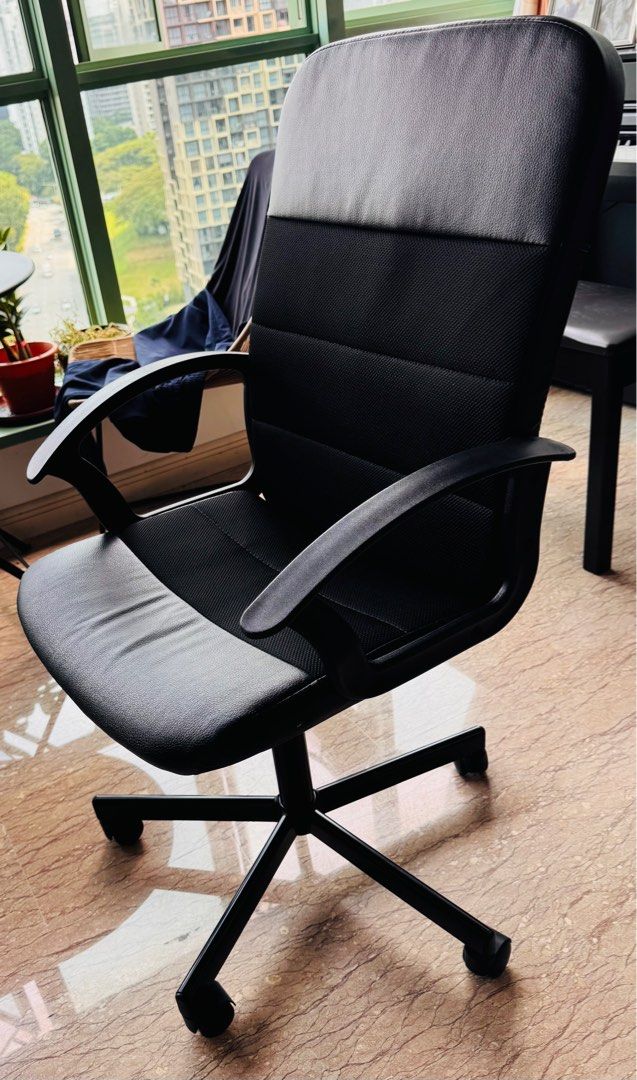 Black Ergonomic Office Chair, Furniture & Home Living, Furniture ...