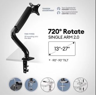 🖥️ Loctek Monitor Arm – Black, Computers & Tech, Parts & Accessories ...