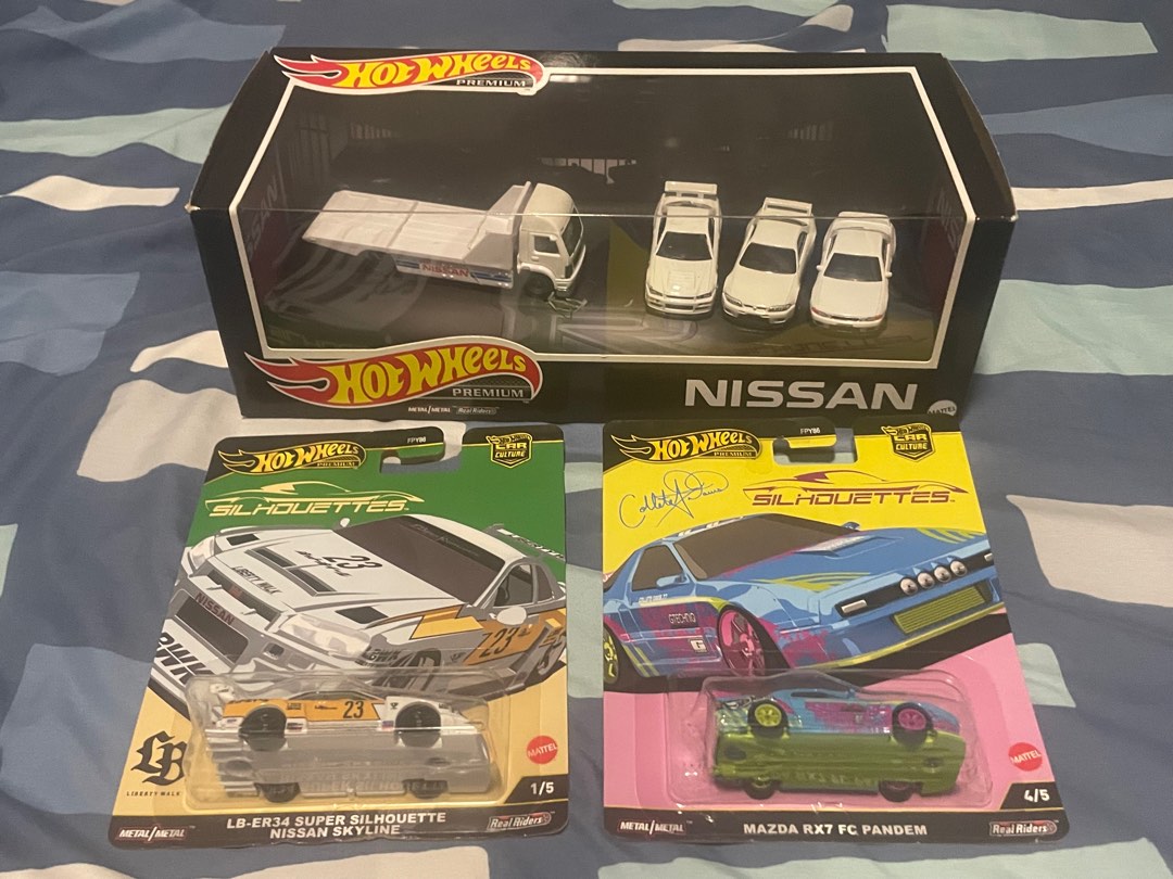 [Bundle] Hot Wheels Premium Nissan box set +Pandem Rx7 and LBWK ER34 ...