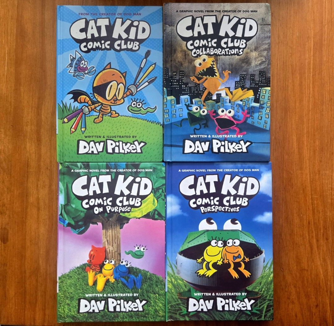 Cat Kid Comic Club Graphic Novels by Dav Pilkey, Hobbies & Toys, Books ...