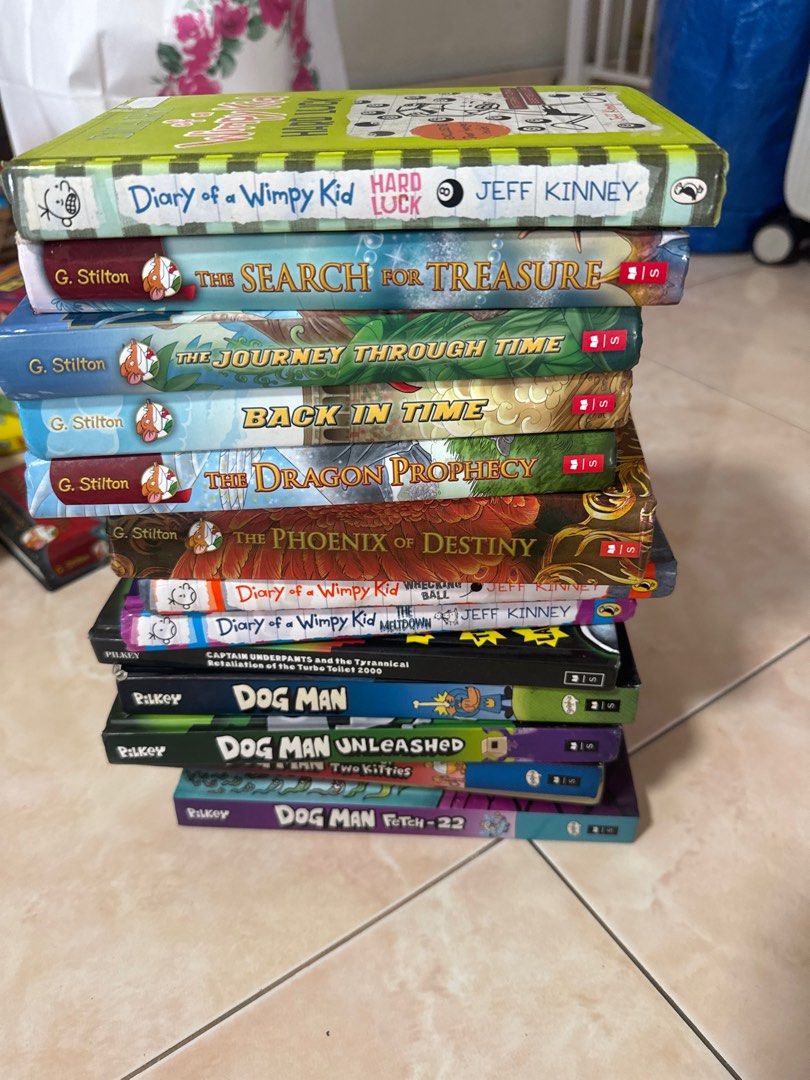Children's Book Bundle - Diary of a Wimpy Kid, Dog Man, Geronimo ...