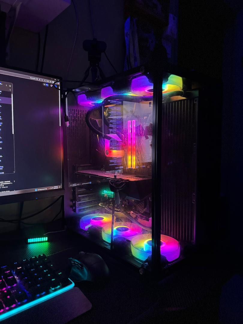 Custom Gaming PC Setup with Monitor, Keyboard, and Chair, Computers ...