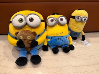 52TOYS Minions Bob + Tim Vinyl Plush Keychain Blind Box pop mart Dinsey ...