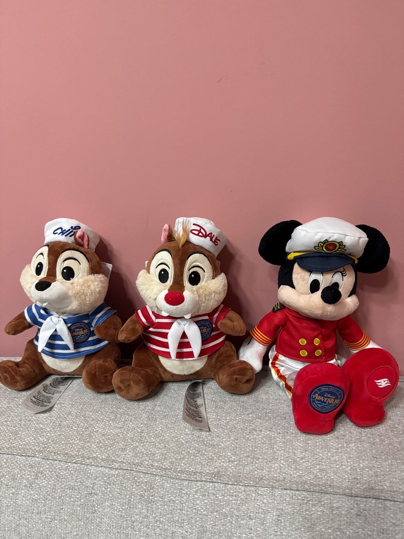 Disney Cruise Line Plush Toys - Chip, Dale, Minnie, Hobbies & Toys ...