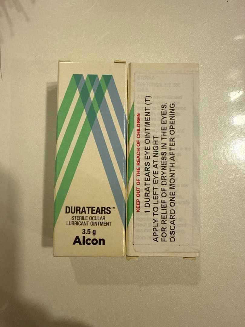 Duratears Sterile Ocular Lubricant Ointment 3.5g, Beauty & Personal ...