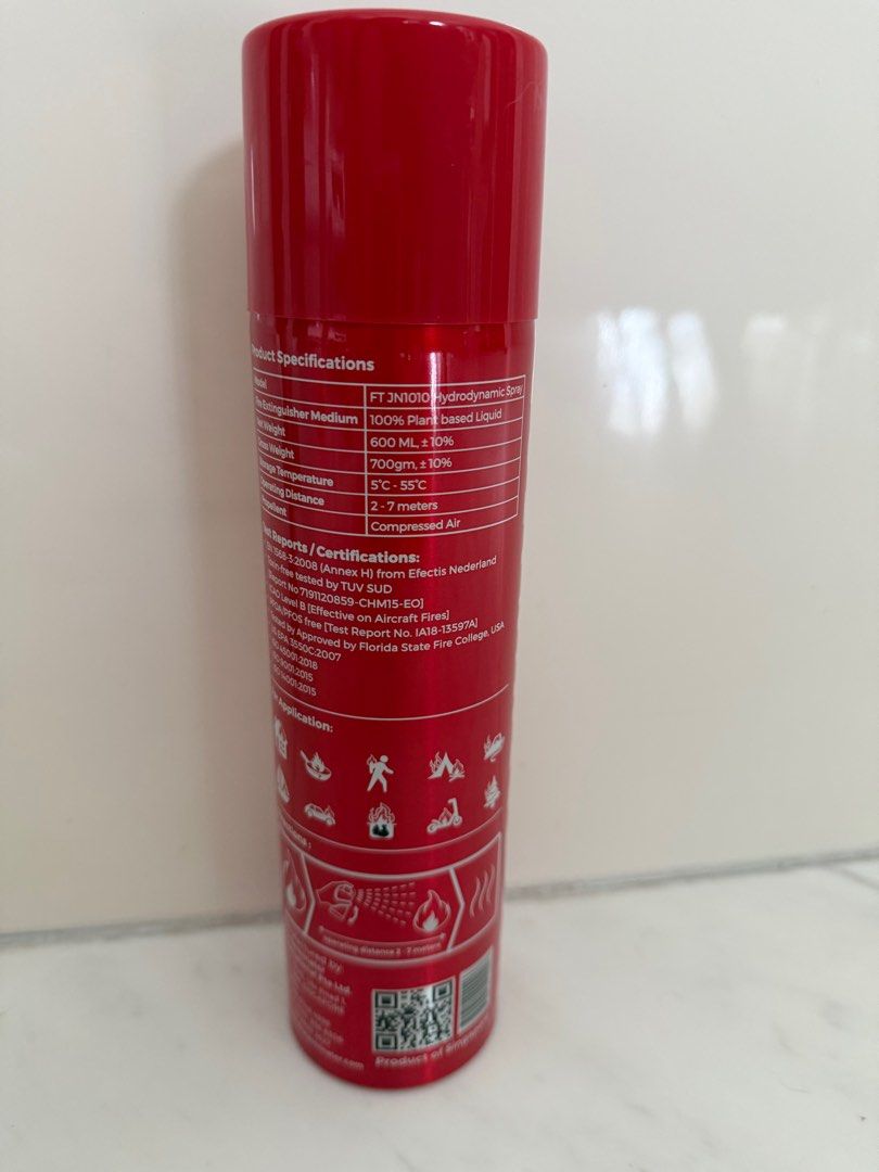 Fire Terminator FT JN1010 Fire Extinguisher, Furniture & Home Living ...