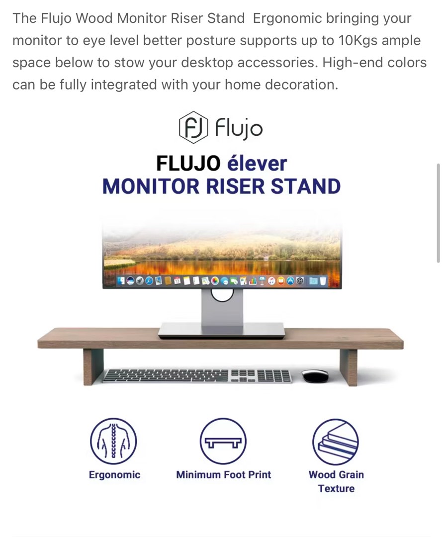 Flujo | Monitor Riser Stand, Computers & Tech, Parts & Accessories ...