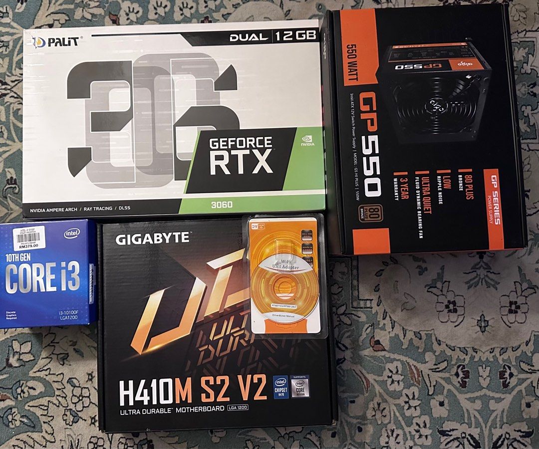 Gaming PC - RTX 3060 12GB VRAM, Intel i3 10100F 16 GB DDR4 3200MHZ ...