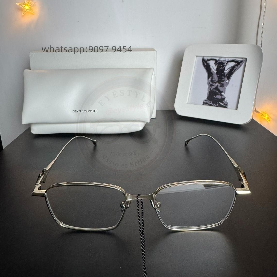 GENTLE MONSTER VANTA titanium frame eyeglasses, non-prescription lenses ...