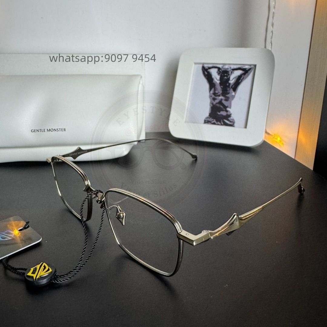 GENTLE MONSTER VANTA titanium frame eyeglasses, non-prescription lenses ...