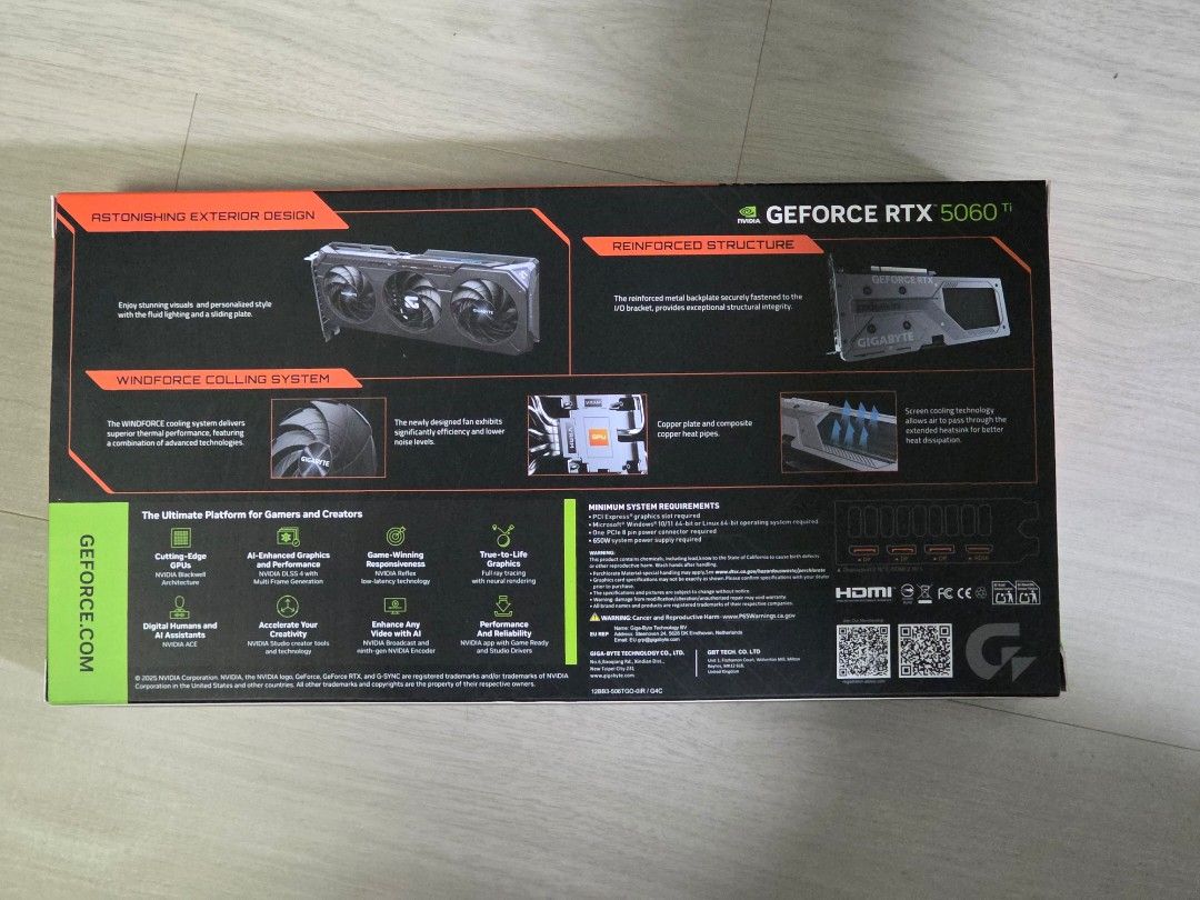 Gigabyte GeForce RTX 5060 Ti Gaming OC 16G, Computers & Tech, Parts ...