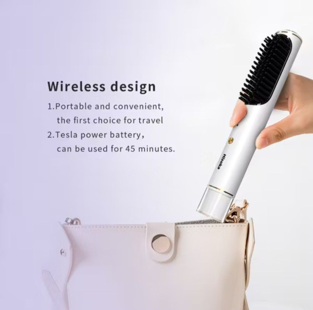 Hisoka Cordless Hair Straightener Comb - White, Beauty & Personal Care ...