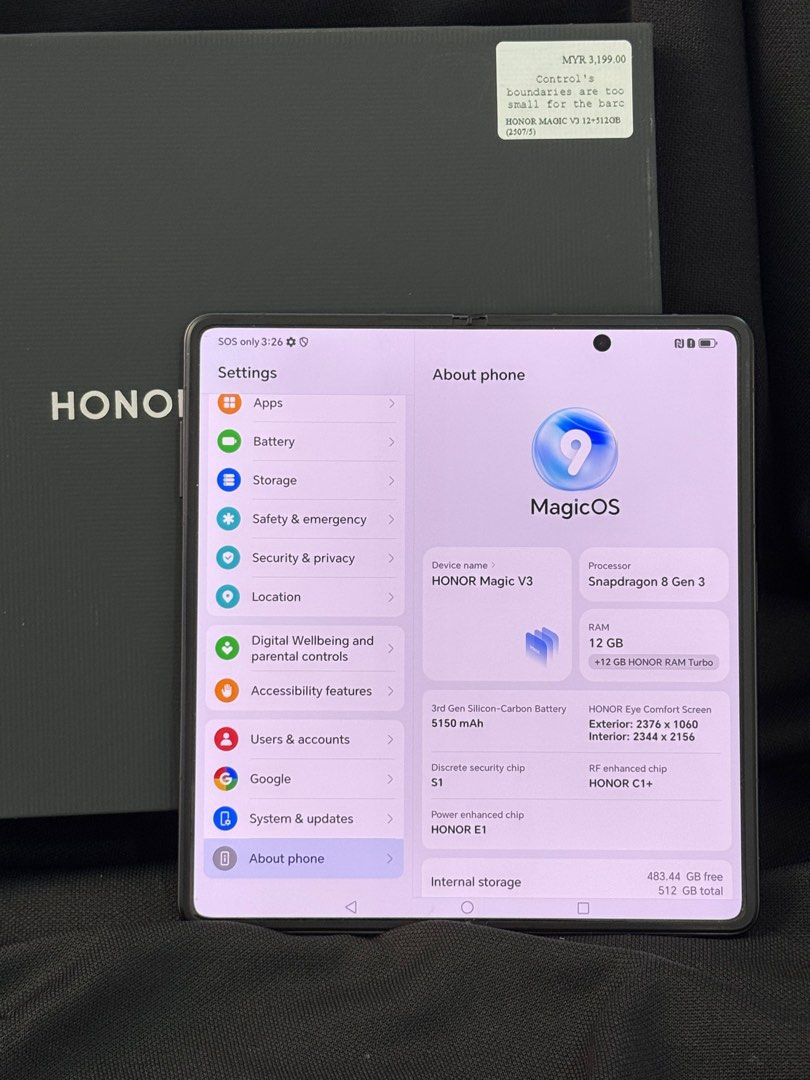 Honor Magic V3 Mossy Green 512GB, Mobile Phones & Gadgets, Mobile ...