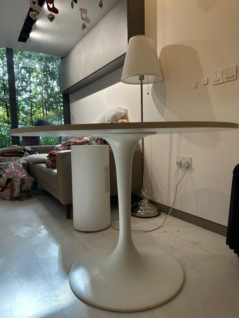 IKEA DOCKSTA Table - White, 103cm, Furniture & Home Living, Furniture, Tables & Sets on Carousell
