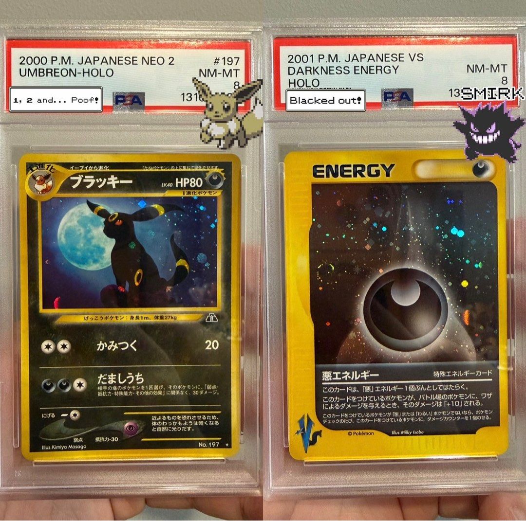 [TCG] Japanese Pokemon TCG Neo 2 Umbreon & Darkness Energy Holo PSA 8 ...