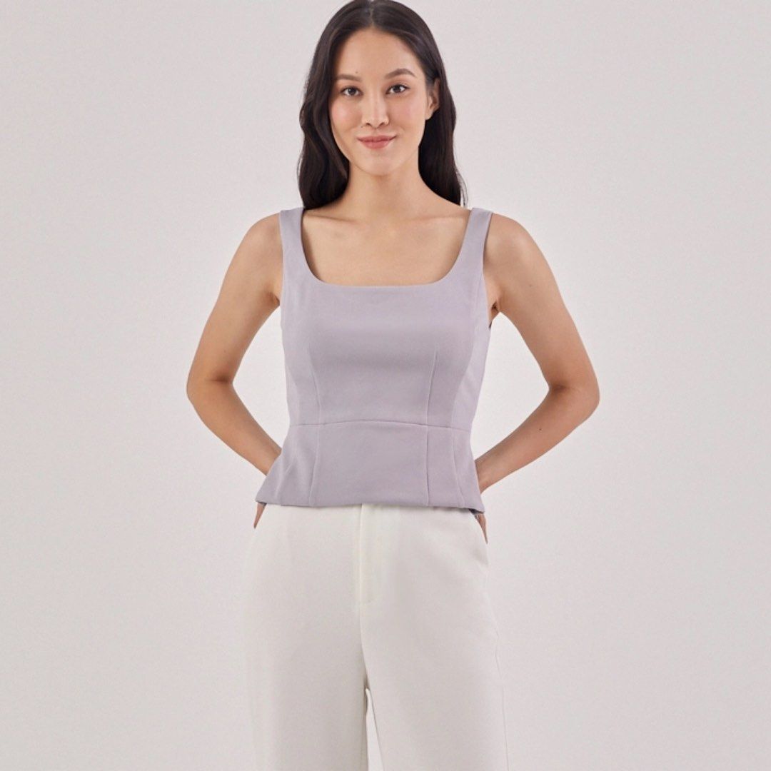 (L) LoveBonito Haewon Top in Taro Purple, Women's Fashion, Tops ...