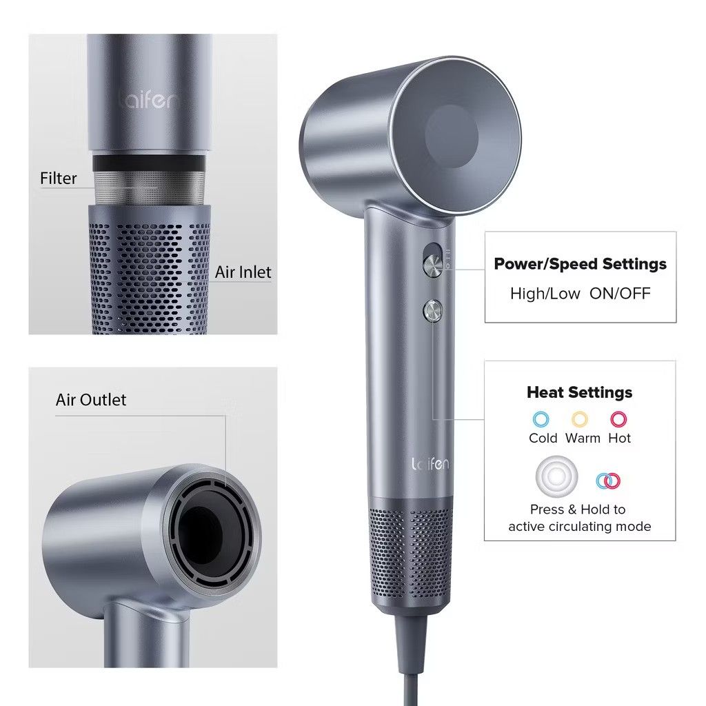 Laifen Hair Dryer - Ultra-Fast Drying, Beauty & Personal Care, Hair ...