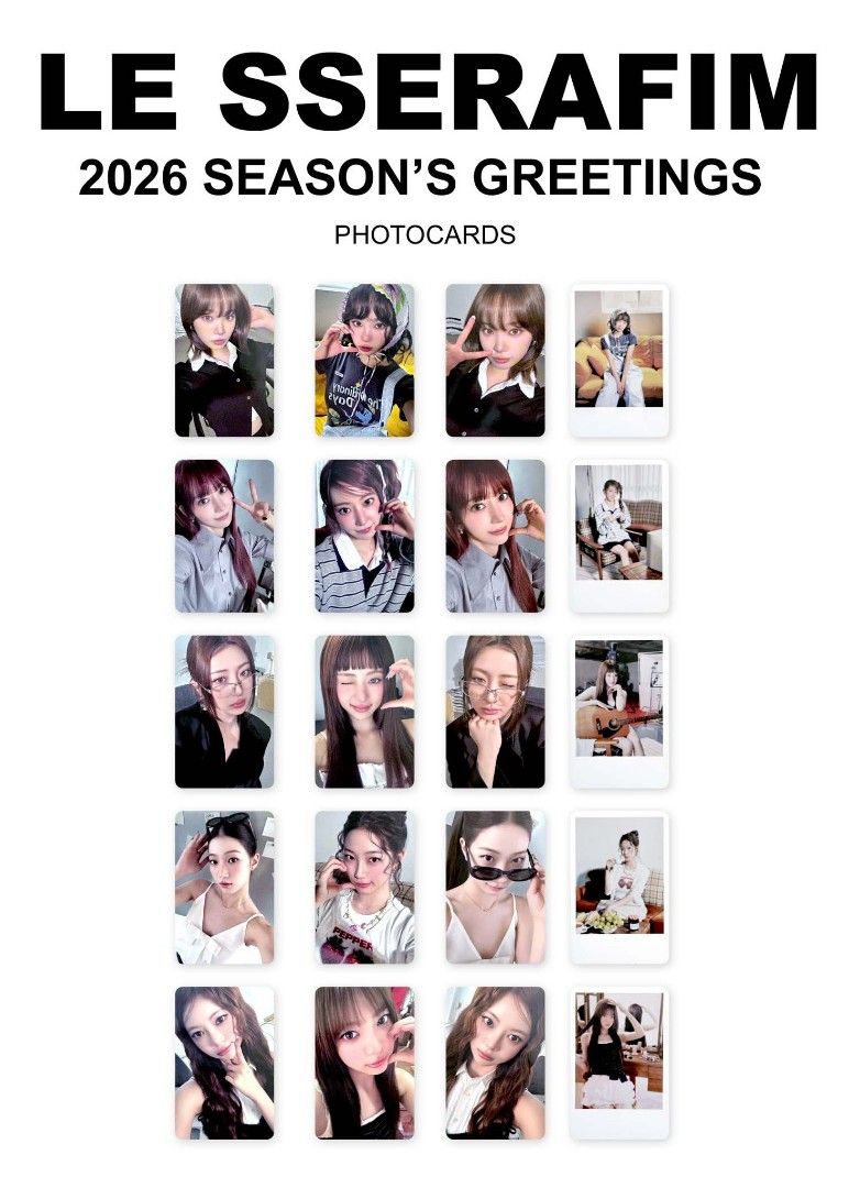 Le Sserafim 2026 Season's Greetings Photocards 📌 READ THE NOTE, Hobbies ...