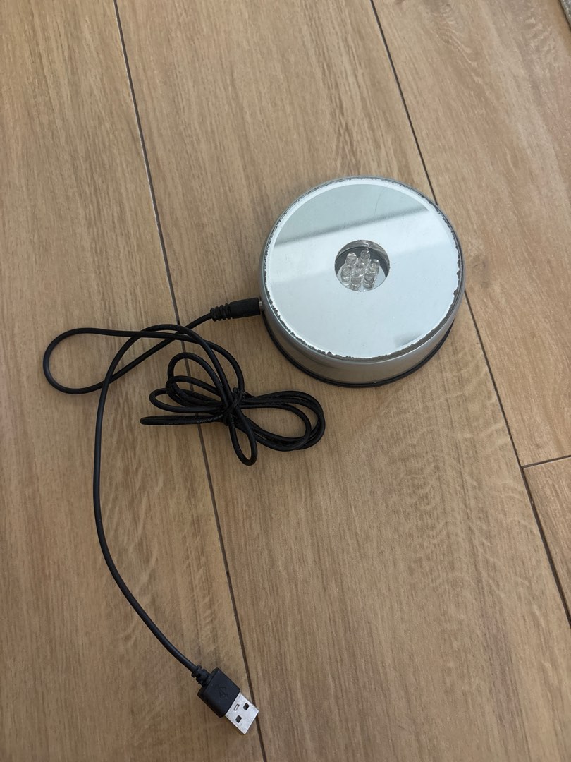 LED Rotating Display Stand with USB | Crystal Tower Light Display ...