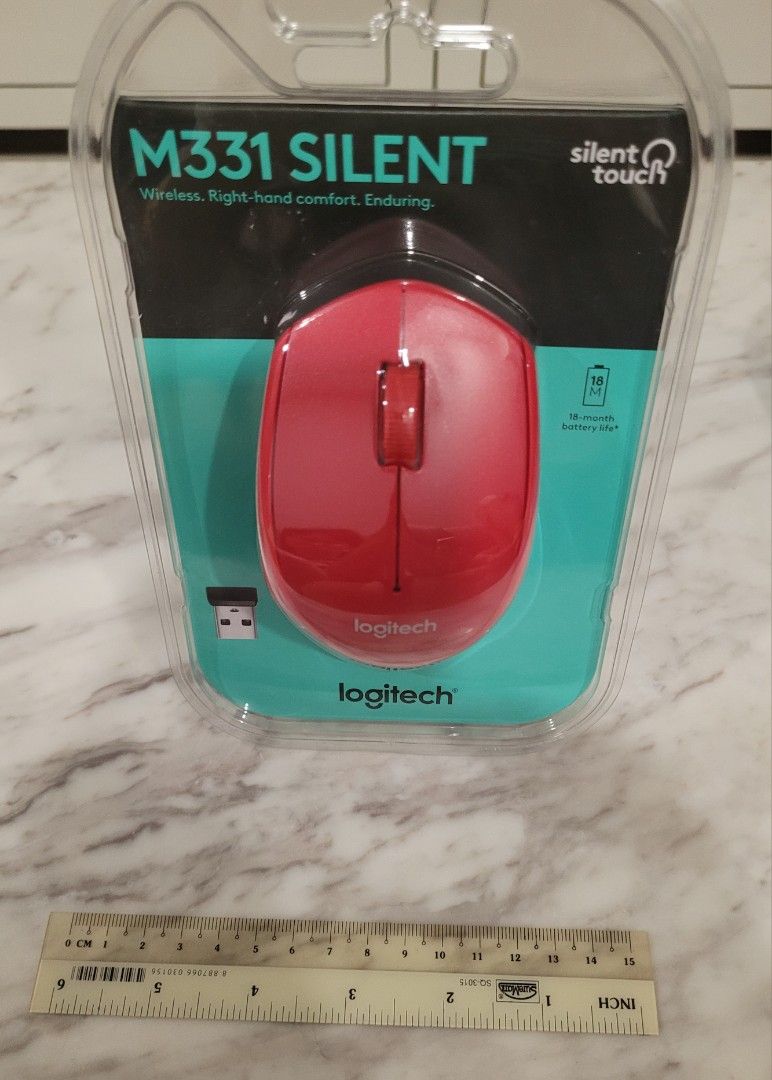 Logitech M331 Silent Wireless Mouse - Red, Computers & Tech, Parts ...