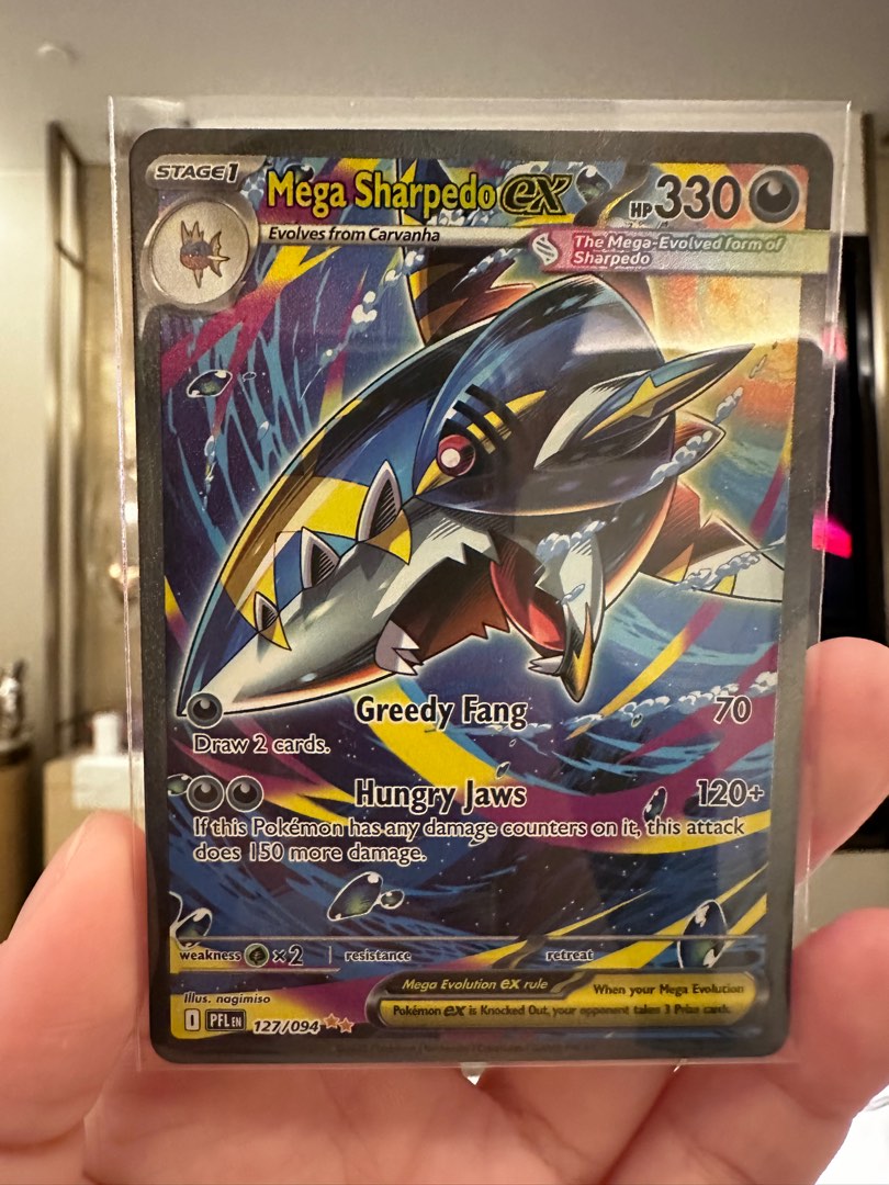 Mega Sharpedo EX Pokemon Card - 122/094 Phantasmal Flames English SAR ...