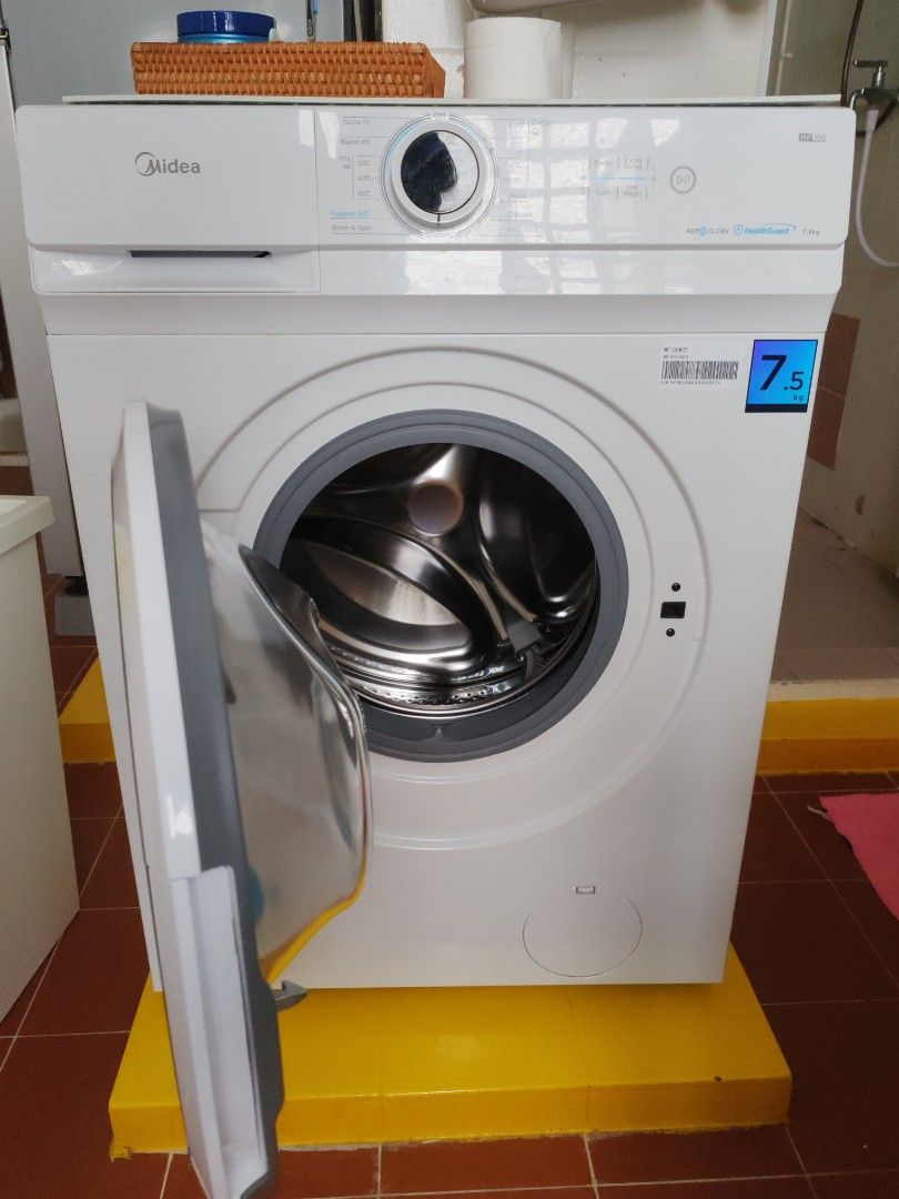 Midea MF100W75 7.5kg Front Load Washing Machine, TV & Home Appliances ...