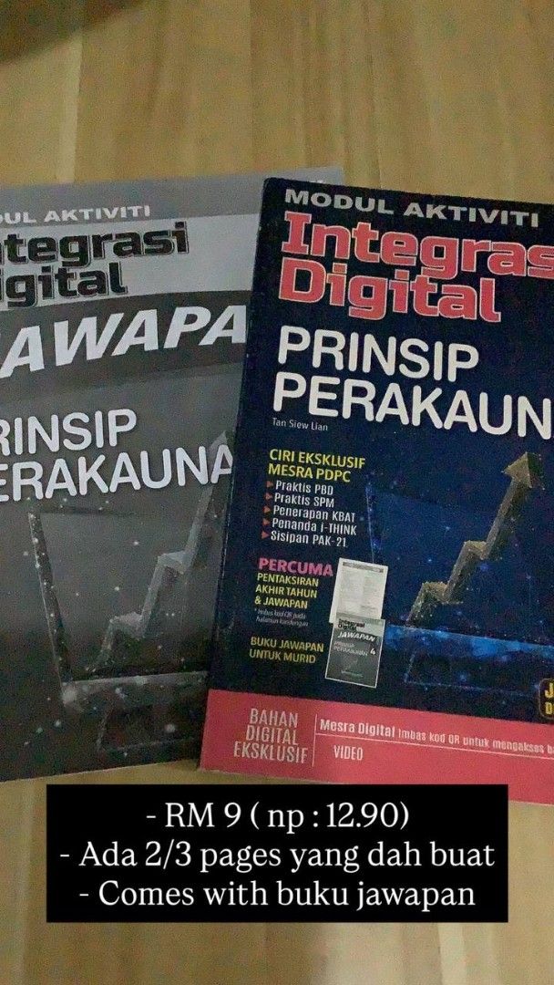 Modul Aktiviti Integrasi Digital Prinsip Perakaunan, Hobbies & Toys ...
