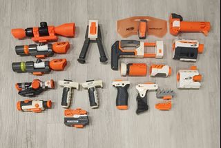 Nerf Rifle with Accessories, Hobbies & Toys, Toys & Games on Carousell