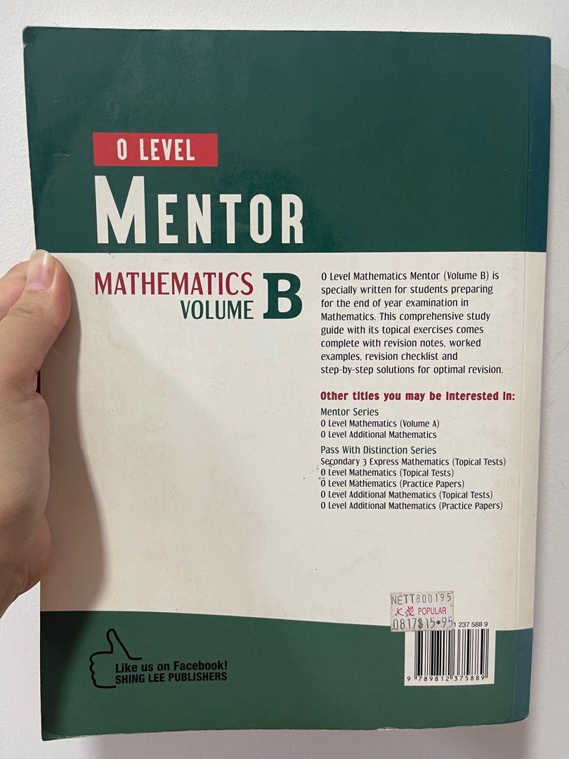 O Level Mentor Mathematics Volume B, Hobbies & Toys, Books & Magazines ...