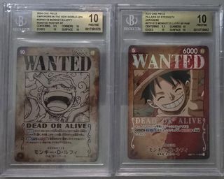 [PSA 10] one piece card game japanese monkey d luffy wanted op13-118 ...