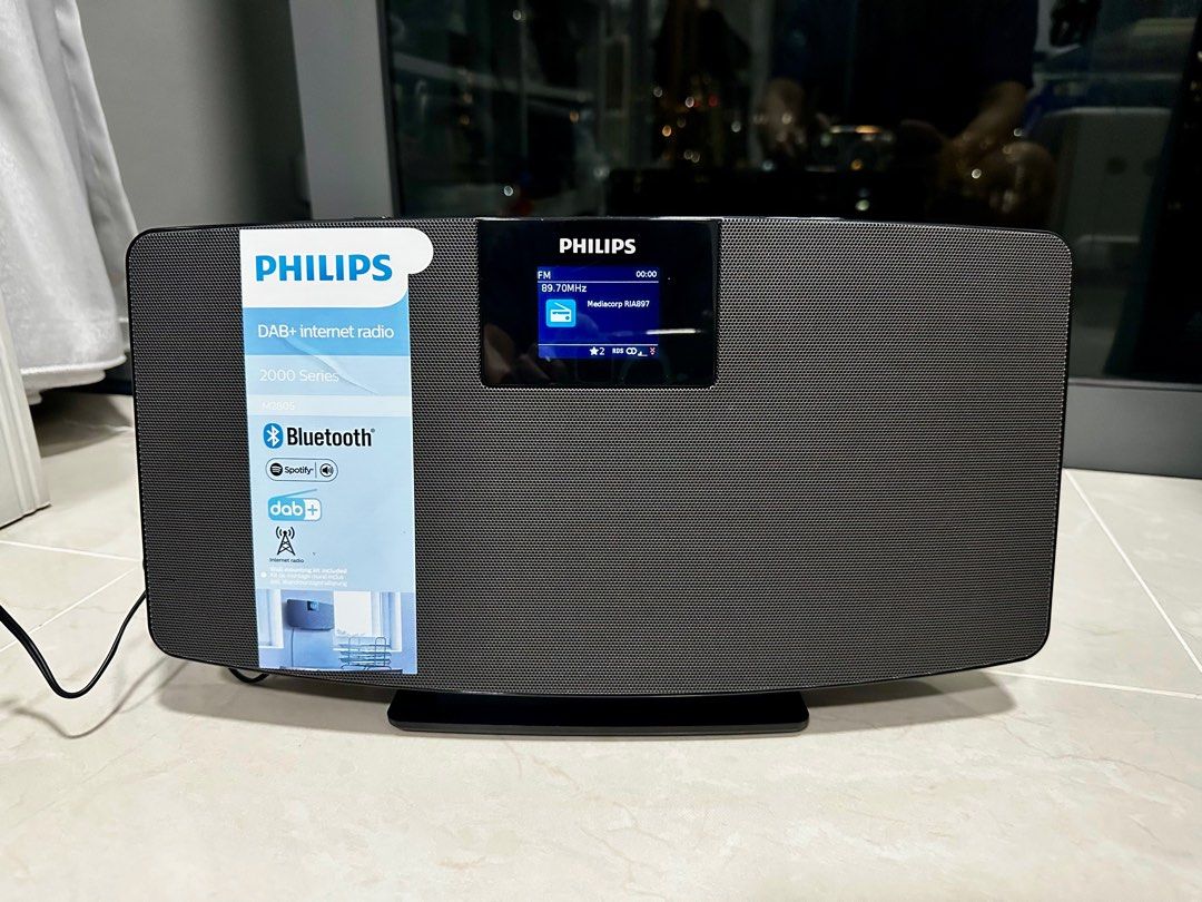 Philips Super Slim Clock Radio |Internet Radio | Spotify Connect ...