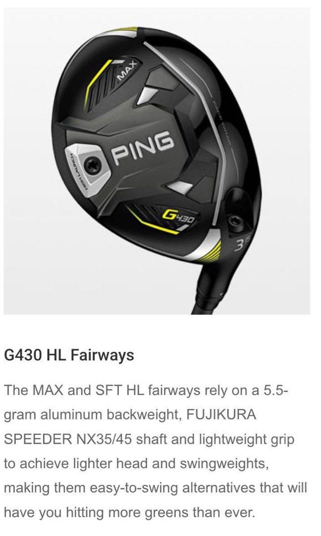 PING G430 HL Fairway Wood - 3 Wood, Sports Equipment, Sports & Games ...