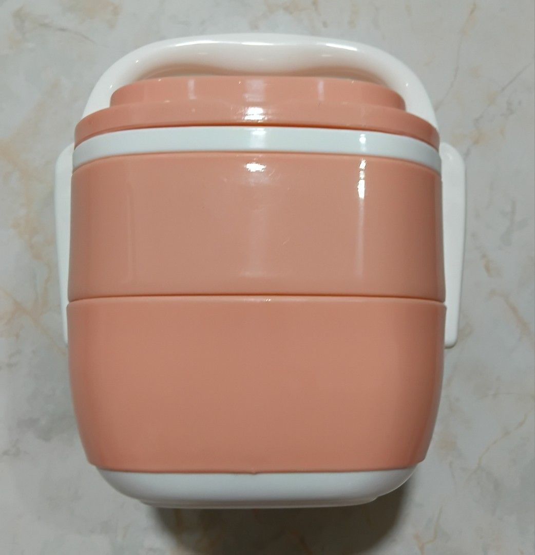 Pink 2-Tier Lunch Box with Utensils, Furniture & Home Living ...