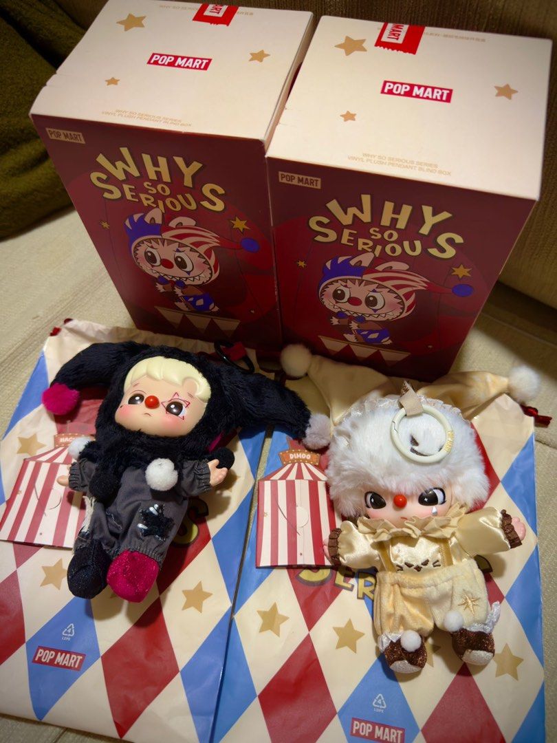 POP MART WHY SO SERIOUS? Clown Plush Figures, Hobbies & Toys, Toys ...
