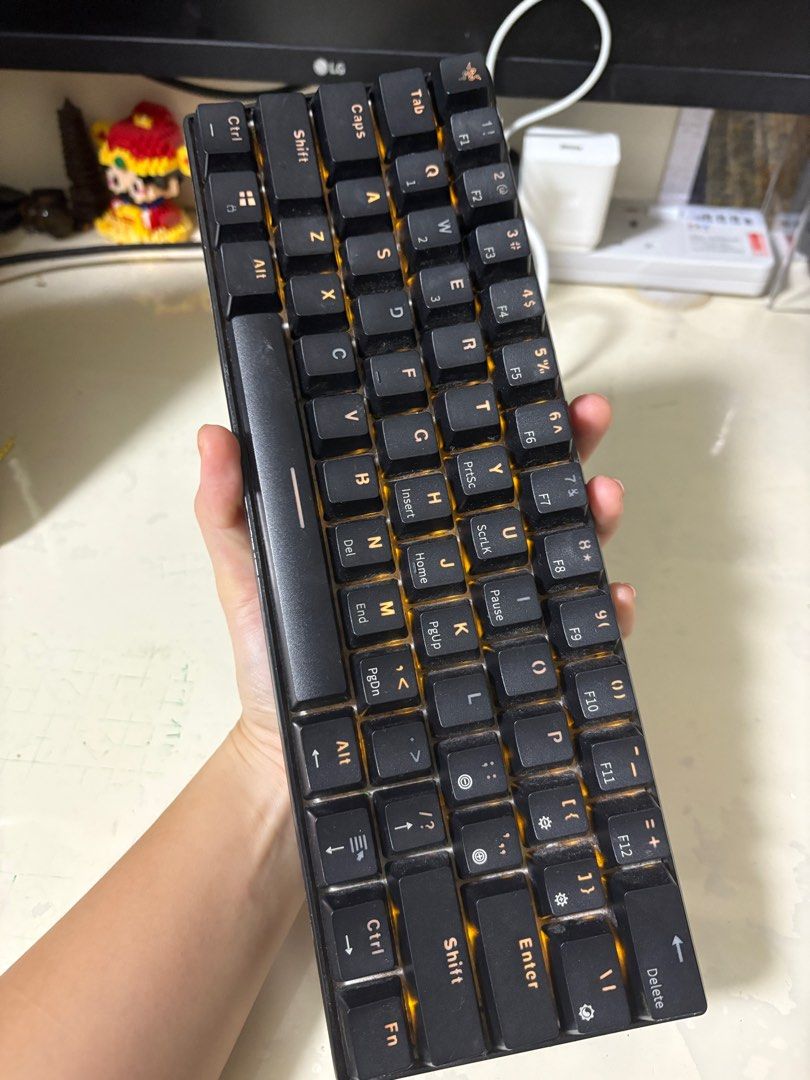 Portable Royal Kludge RK61 RGB mechanical keyboard wired Type-C ...