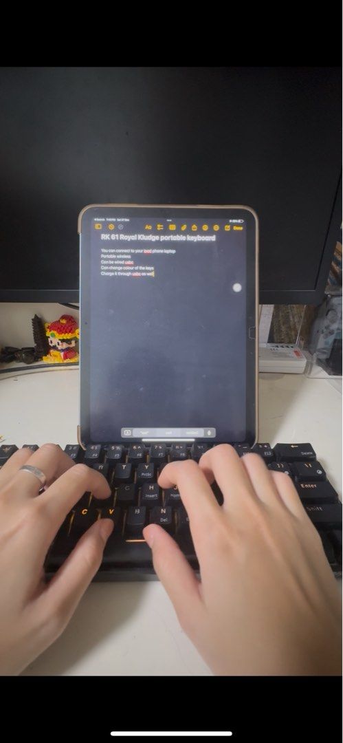 Portable Royal Kludge RK61 RGB mechanical keyboard wired Type-C ...