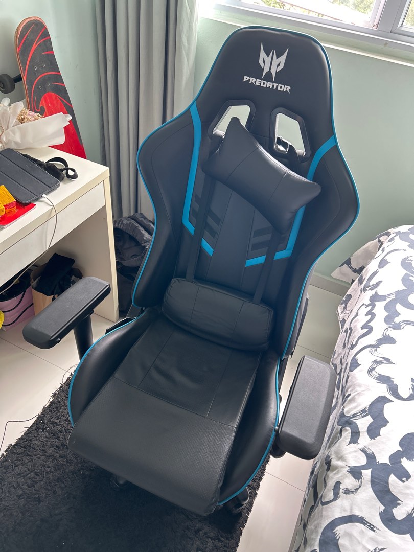 Predator Gaming Chair - Black and Blue, Furniture & Home Living ...
