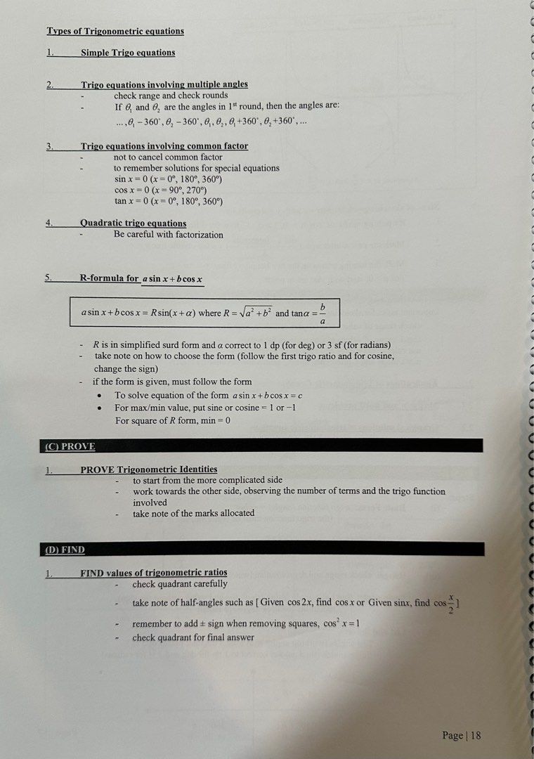 Raffles Institution Year 3 Mathematics Revision Worksheet 2025, Hobbies ...