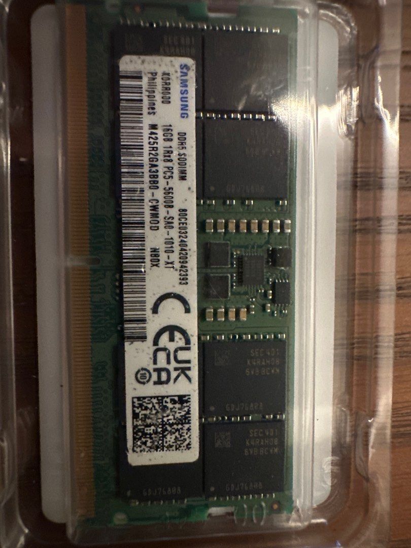 Samsung 16GB DDR5 5600MHz SODIMM RAM, Computers & Tech, Parts ...