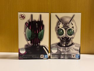 Bandai Kamen rider SHF 真骨雕kuuga古迦天龍青馬初生＆ Decade & 電王 & metal build ...