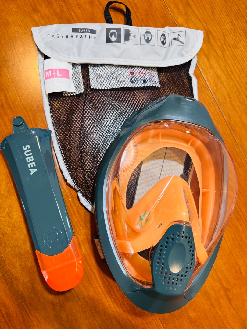 Decathlon Snorkel Mask. Subsea Easybreath+ Full Face Snorkel Mask - M/L ...