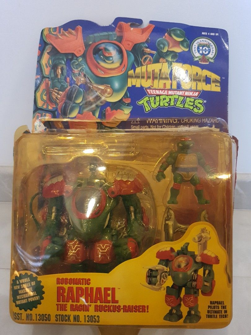 TMNT Raphael Teenage Mutant Ninja Turtles Mutaforce Robomatic, Hobbies ...