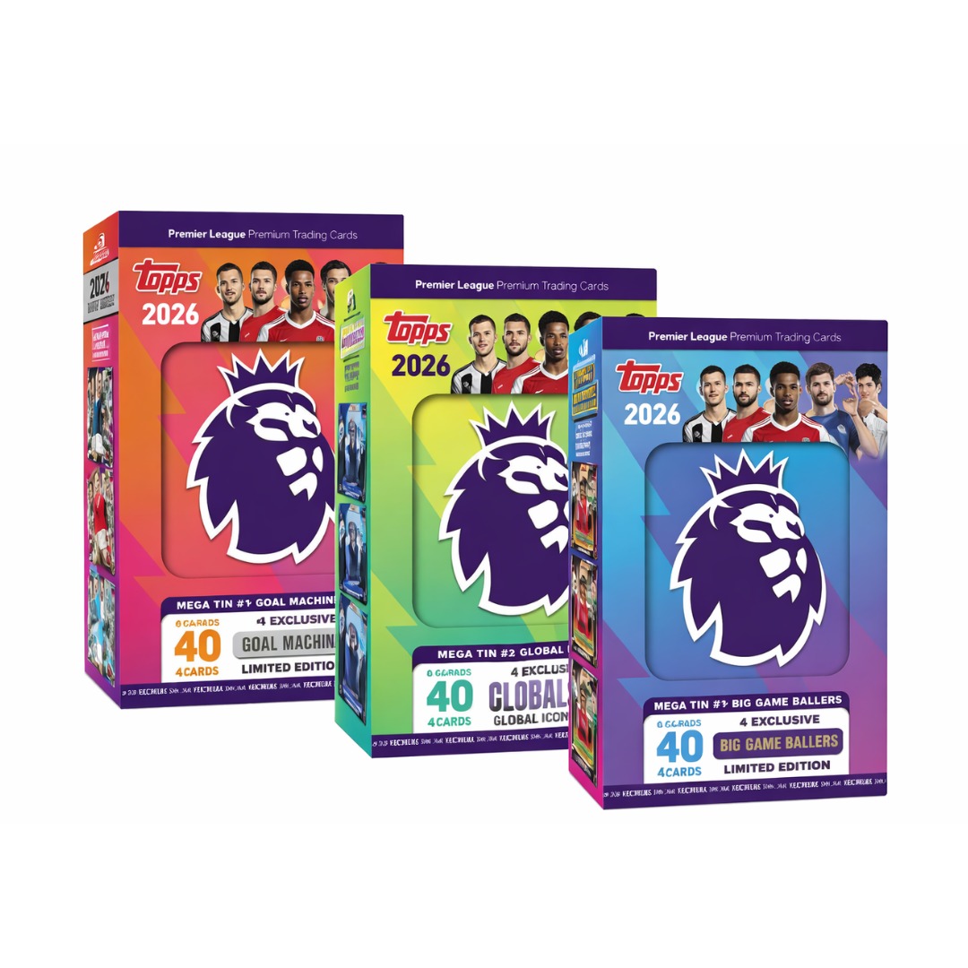 TOPPS MATCH ATTAX PREMIER LEAGUE 2026 | MEGA TINS ASSORTED BUNDLE OF 3 ...