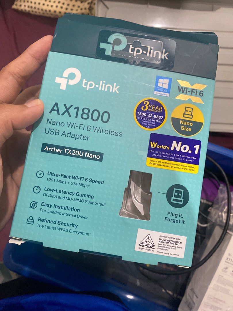 TP-Link Archer TX20U Nano AX1800 Wi-Fi 6 USB Adapter, Computers & Tech ...
