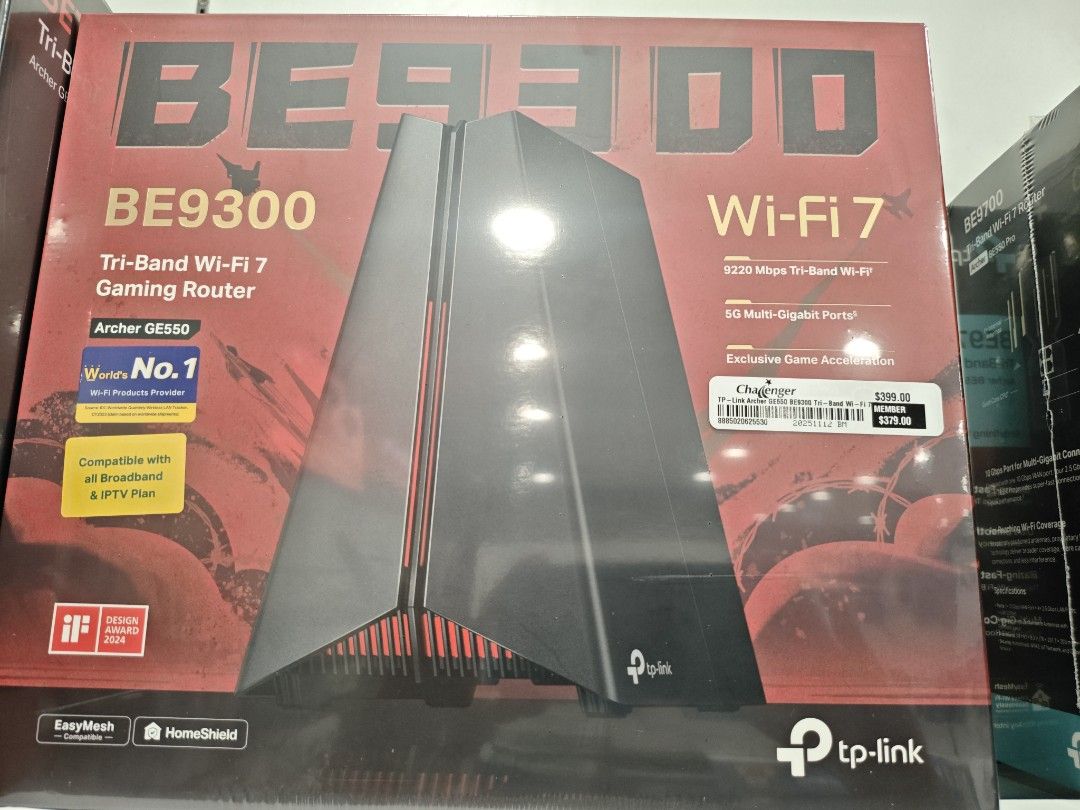 TP-Link GE 550 BE9300 Tri-Band Wi-Fi 7 Gaming Router, Computers & Tech ...