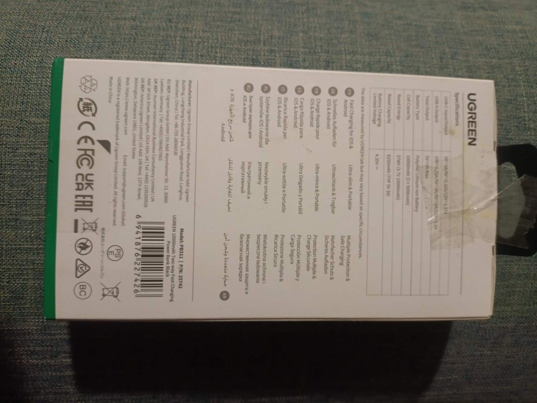 Ugreen 20W 10000mAh Two-way Fast Charging Power Bank, Mobile Phones ...