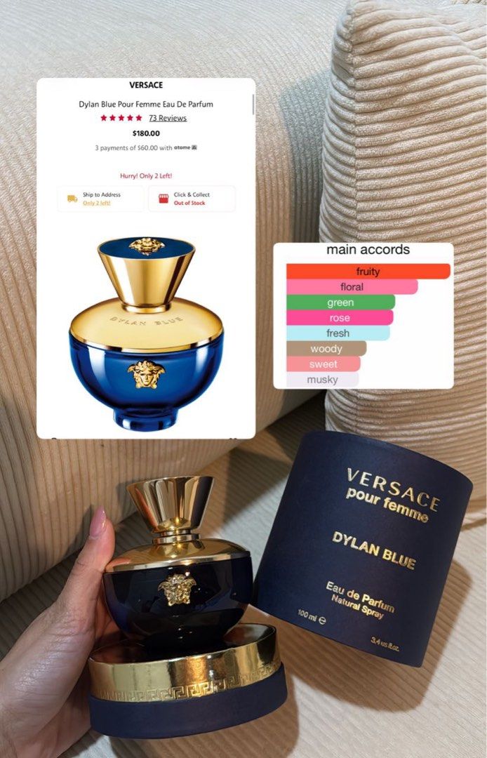 Versace Dylan Blue Pour Femme Eau de Parfum 100ml, Beauty & Personal ...