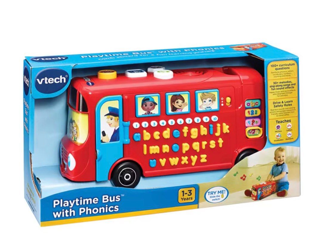 Vtech playtime bus with phonics, Babies & Kids, Infant Playtime on ...